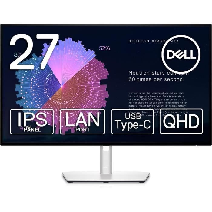 U2722De Ultrasharp Usb-C 27" Qhd (2560X1440) Écran Pc, 60Hz, Ips, 5Ms ...
