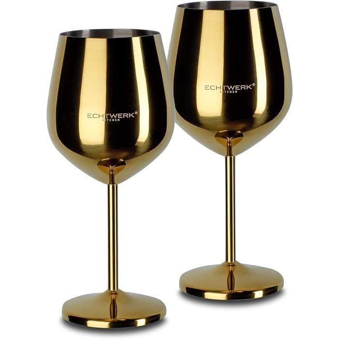 Verres À Vin Incassables En Acier Inoxydable, Set De Verres À Vin ...