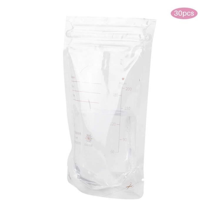 HUJ 30pcs Sachets de conservation pour lait maternel - 250ml - Sac de rangement jetable HJ011 ...