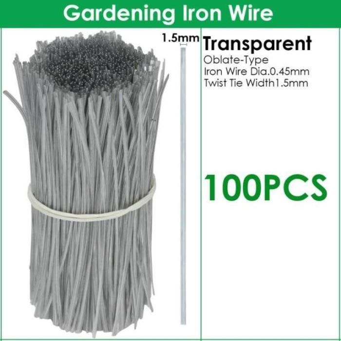 WE05087-Fil de fer torsadé de jardinage. 100 pièces. attaches de câble ...