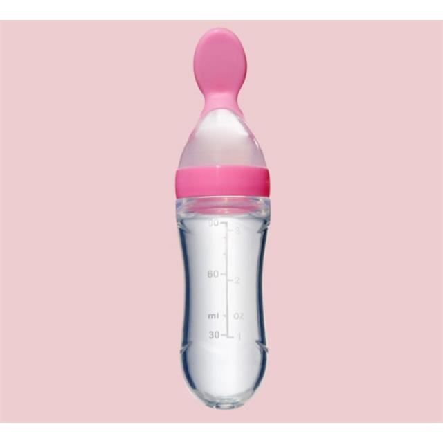 COUVERTS BEBE,pink--Biberon en silicone pour nouveau né, Serviette ...