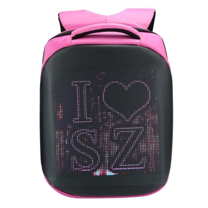 ZJCHAO Sac à dos 20L Sac à Dos LED Lumineux à Affichage Sac Étanche ...