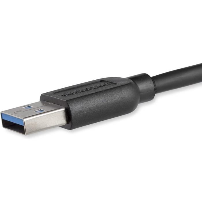 Câble SuperSpeed USB 3.0 slim A vers Micro B de 2 m - Cordon USB A vers ...