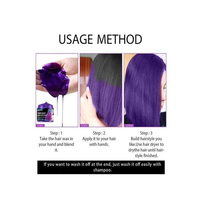 4 Couleurs Cire Colorante Cheveux Cire de Teinture Capillaire ...