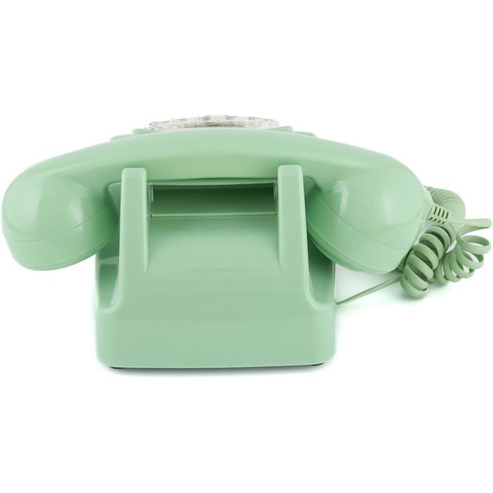 Téléphone fixe rétro à cadran rotatif - SWROSE -746 - Téléphone Fixe ...