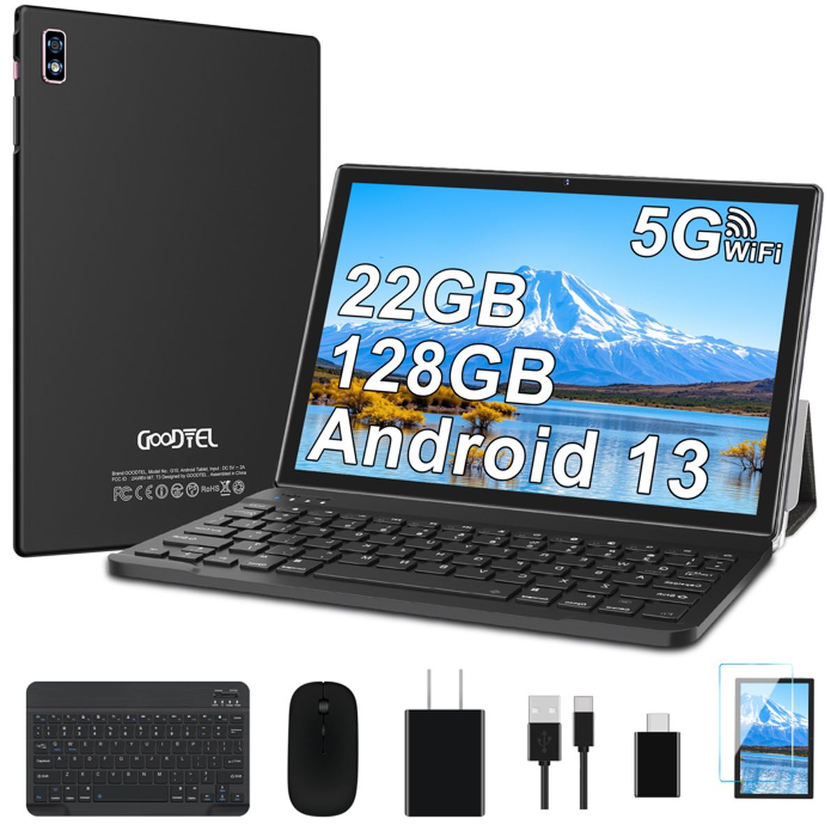 Tablette Tactile 10 Pouces GOODTEL, Android 11, 4 Go + 64 Go, Wi-FI ...