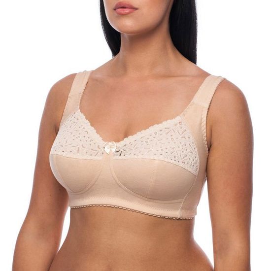 Soutien Gorge sans Armature Coton Grande Taille Minimiseur Brassière Dentelle Beige - Cdiscount ...