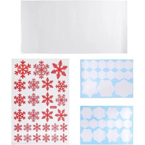 STICKERS DE NOEL STICKERS DE NOEL 3 feuilles flocons de neige de ...