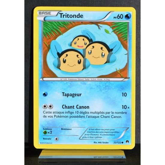 Carte Pokémon 33-122 Tritonde 60 PV XY09 - Rupture Turbo NEUF FR ...