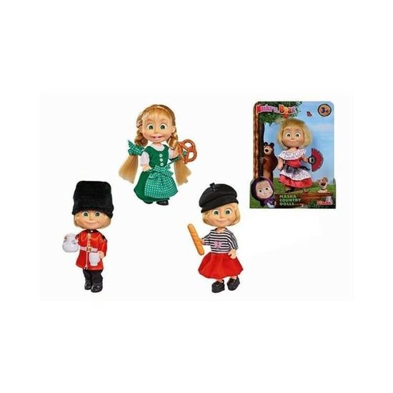 Bambola con abito colorato - SIMBA - MASHA COUNTRY EDITION - Inclus un ...