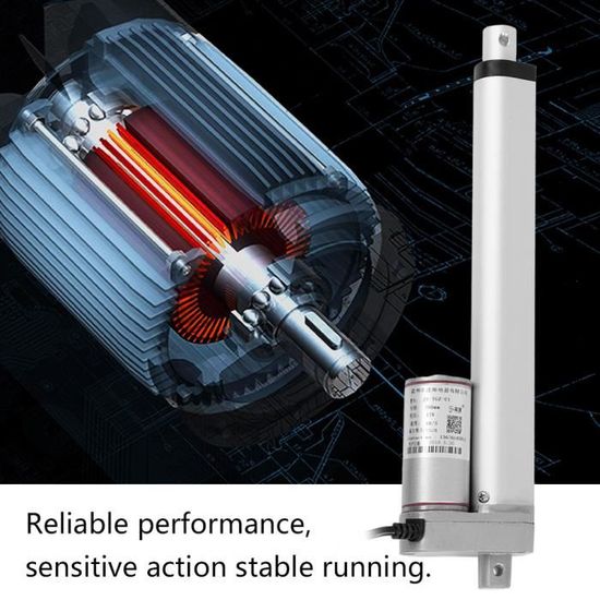 Actionneur Linéaire - YOSOO - 12V - Force 750N - Course 150-700mm - Électrique Silencieux ...