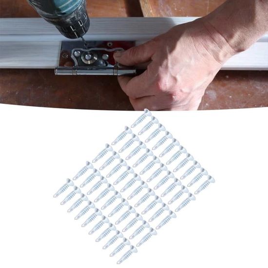 BOY Vis autoperceuse Lot de 50 vis auto-perceuses en acier au carbone 4 ...