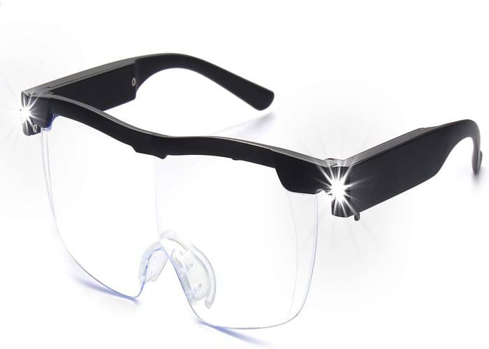 Lunettes Loupe 360 % Avec Lumière, Rechargeables, Grossissement À Led ...