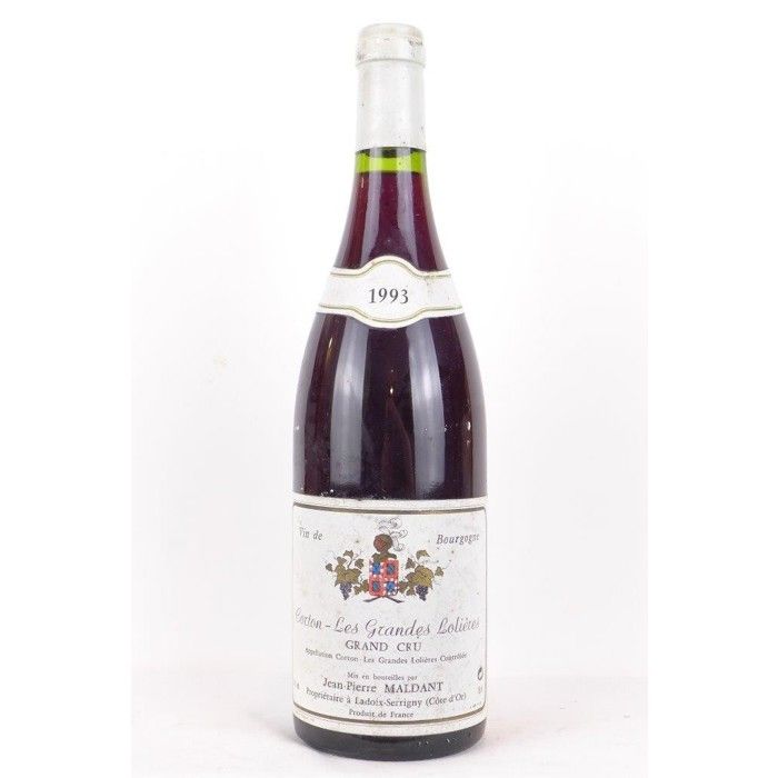 Vin rouge - corton maldant grand cru les grandes lolières rouge 1993 ...