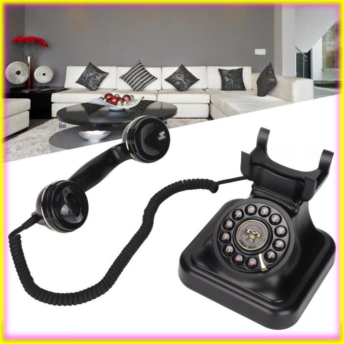 Keenso téléphone fixe vintage ~Vintage Téléphone Fixe élégant à La Mode ...