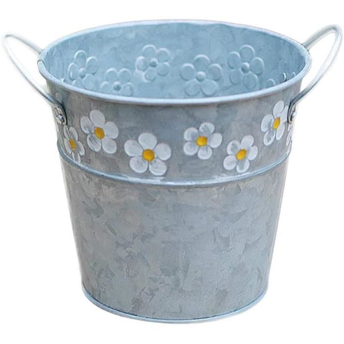 Vase à Fleurs en Métal Seau Daffichage de Fleurs Artificielles Fraîches ...
