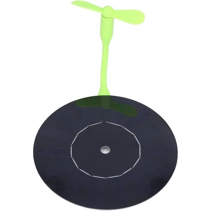 Ventilateur De Voiture Solaire Usb, Silicone Monocristallin Rond 5 W ...