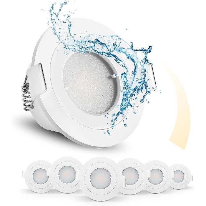 Spot Led Encastrable Dimmable 4000K Ip65 Spots Encastrables Extra Plat 230V 6W 510Lm Plafonnier ...