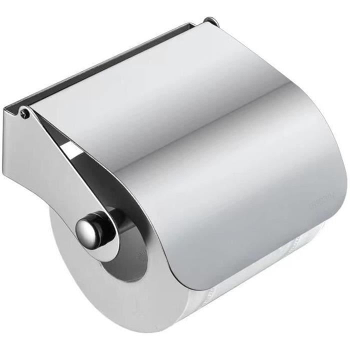 Porte Papier Toilette Mural Acier Inox, Sans Perçage Porte-Rouleau De ...