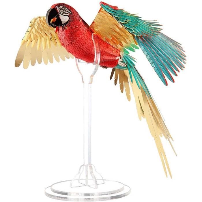Puzzle 3D en Métal pour Adulte -Scarlet Macaw Puzzle Maquette DIY Métal ...