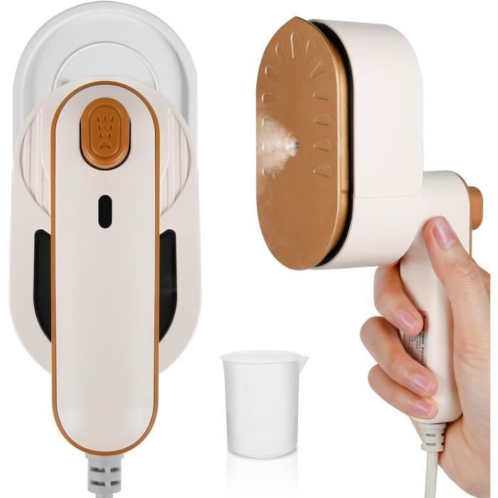 Mini Fer à Vapeur, 1000W Fer à Repasser de Voyage Portable, 180 Degrés Pliable Mini Fer à Vapeur ...