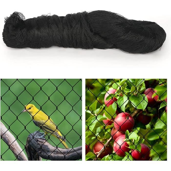 Filet de Protection pour Oiseaux, 7,5 x 15 m, Filet de Protection Contre Les Oiseaux, résistant ...