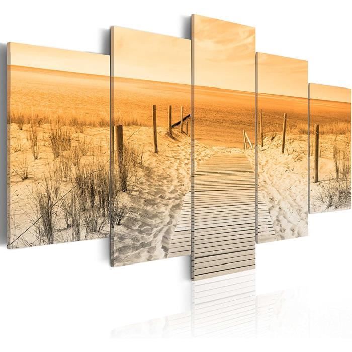 Tableau acoustique Mer Plage 150x80cm impression sur toile image 5 ...