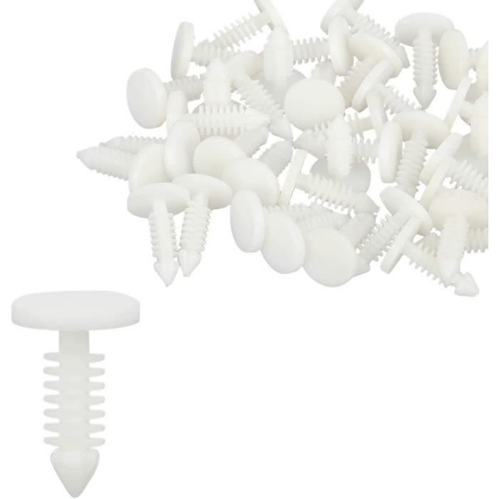 X Autohaux 40pcs 6mm Trou Diamètre Plastique Boulons Rivets Pare-chocs ...