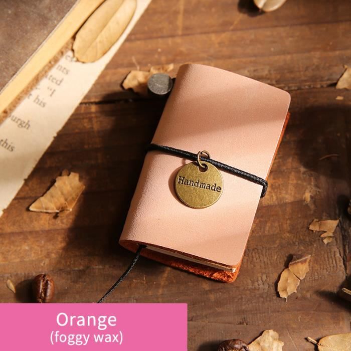 Carnet notes,Mini carnet de notes de voyage en cuir véritable,carnet de ...
