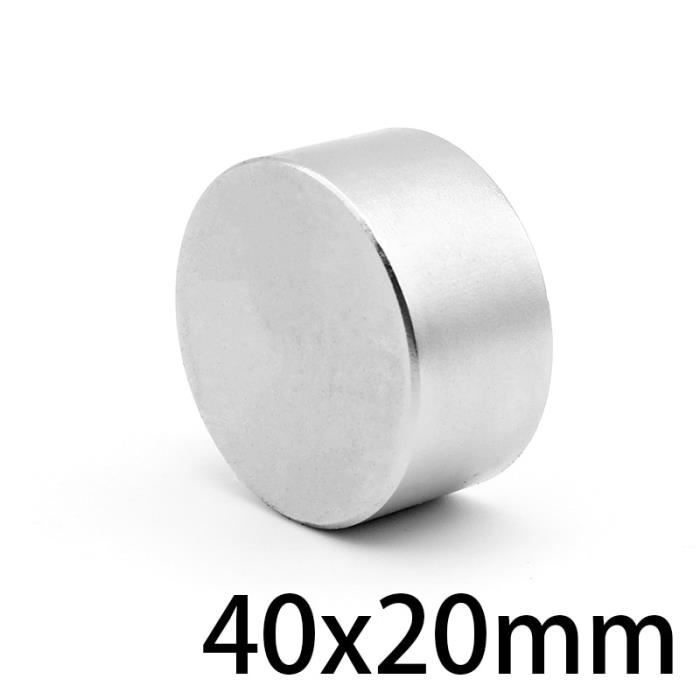 1 PCS - 40mm x 20mm - Aimant rond N35 en néodyme à base de terres rares ...