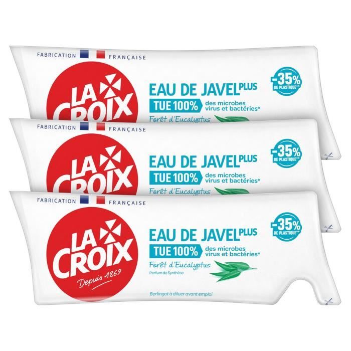 LOT DE 5 - LA CROIX - Eau de javel Forêt Eucalyptus - pack de 3 ...