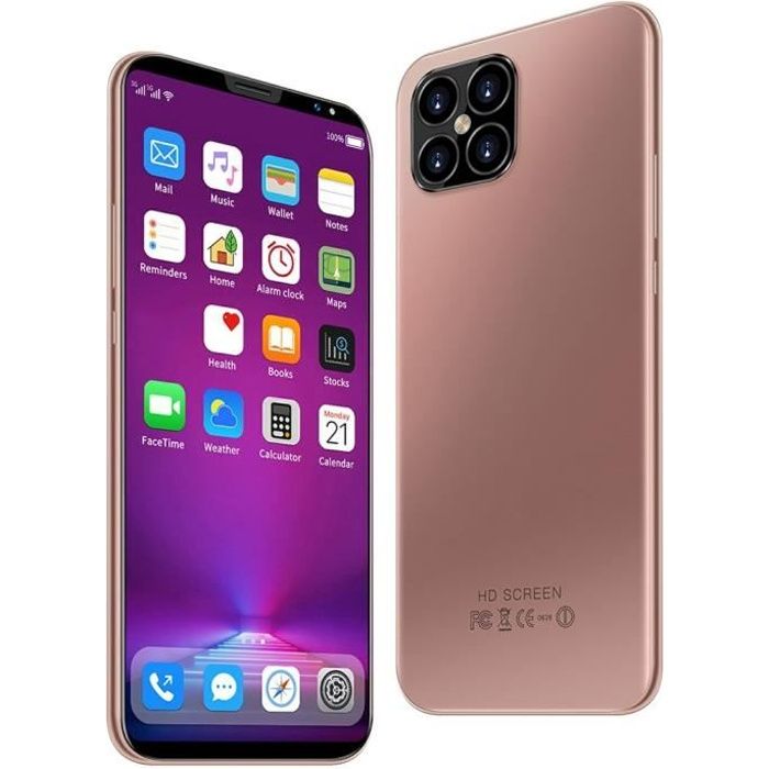 Smartphone Android i12 Pro - 512M + 4G - Double SIM - or rosé ...
