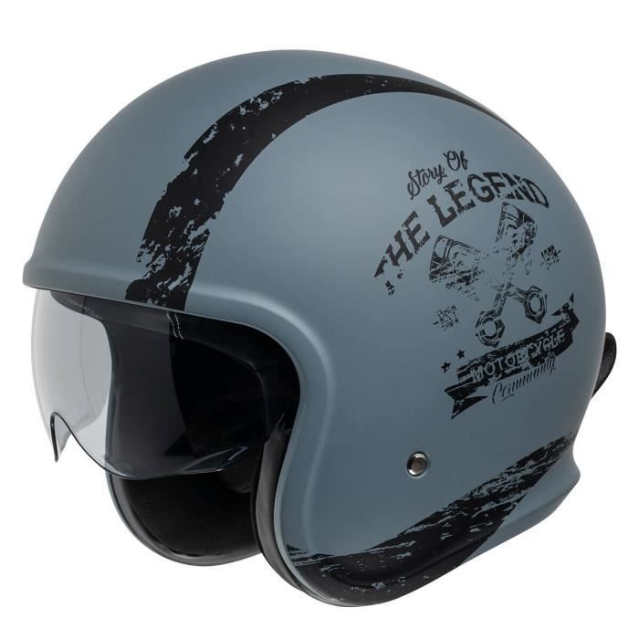 Casque moto jet IXS 880 2.0 - gris/noir - XL - Cdiscount Auto