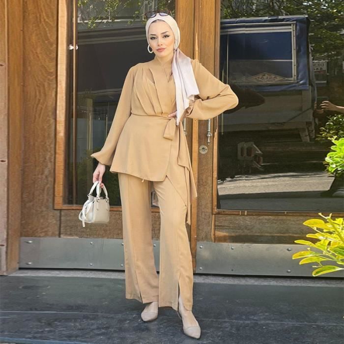 Ensemble de Vetements Femme Decollete en V a la mode taille cintree ...