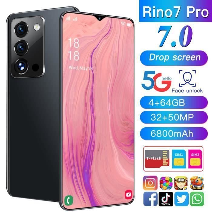 Noir Rino7 Pro- Smartphone Portable débloqué 4G/5G (Ecran 7,0 pouces ...