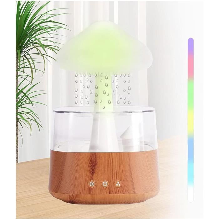 Diffuseur De Nuage De Pluie, 7 Couleurs Led 450Ml Difuseur Huiles ...