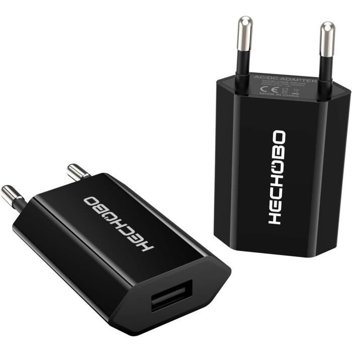 Prise Usb Secteur, (2 Pack) Embout Chargeur Pour Iphone, Samsung Xiaomi ...