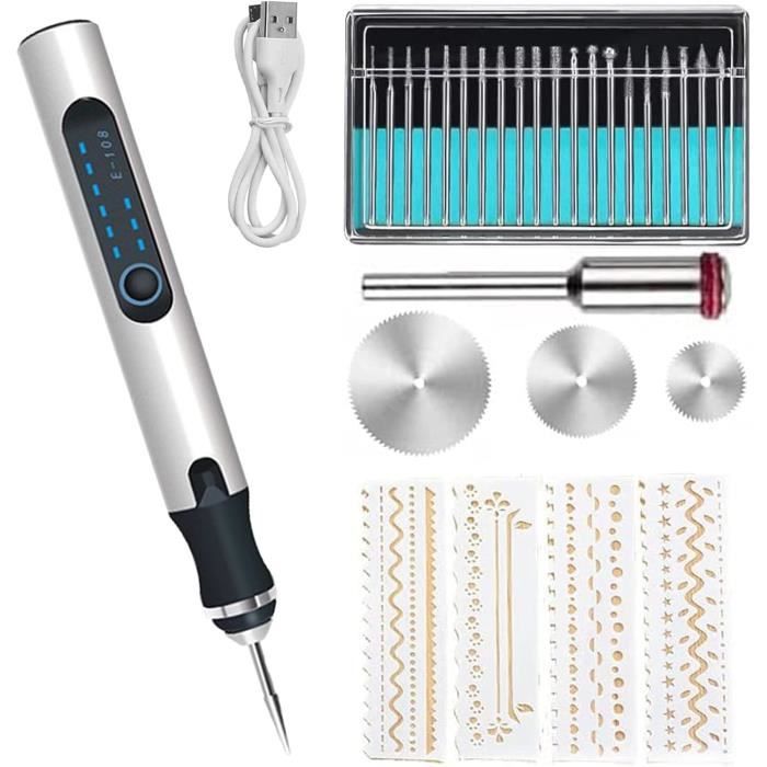 Stylo Graveur Électrique, Outils De Gravure Usb Rechargeable ...