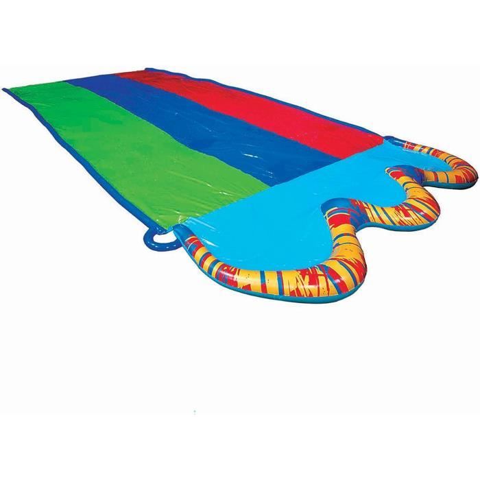 BANZAI Triple Racer Toboggan à eau gonflable pour extérieur Longueur 4,9 m Largeur 208,3 cm44 ...