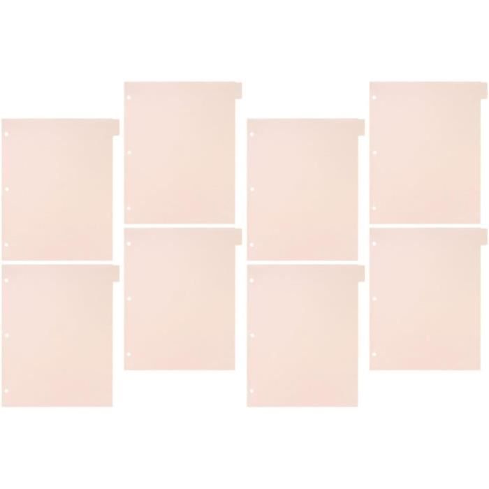 8 Feuilles De Séparateurs De Classeur A4 Séparateur De Classeur À ...