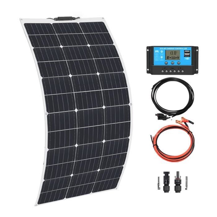 XINPUGUANG 100w 18v Panneau Solaire Souple Monocristallin Panneau Solaire Flexible Contrôleur de ...