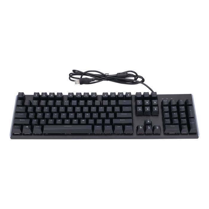 TMISHION Clavier de jeu Clavier filaire 104 touches des deux côtés ...