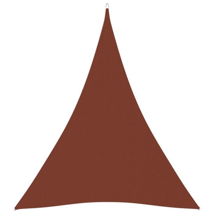 PAL Voile de parasol Tissu Oxford triangulaire 5x6x6 m Terre cuite ...