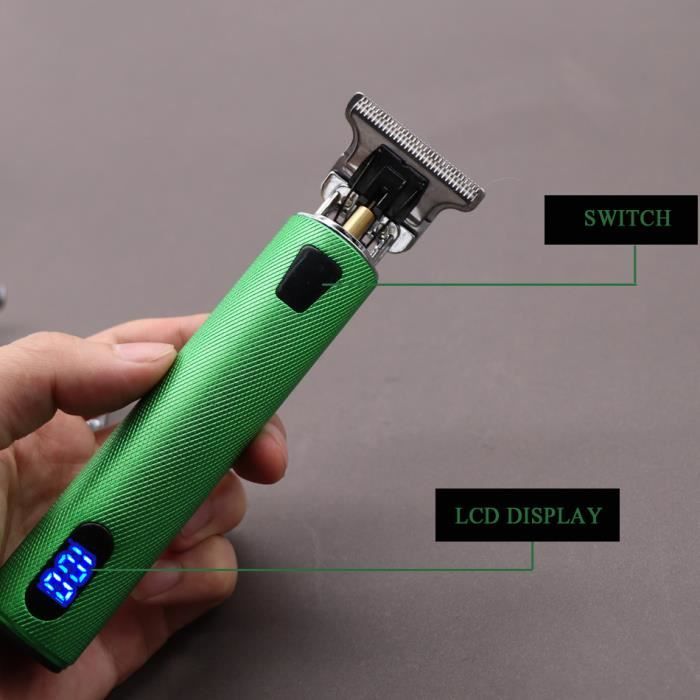 ACL longue tondeuse à cheveux professionnelle Rechargeable USB T9 pour hommes, rasoir électrique ...