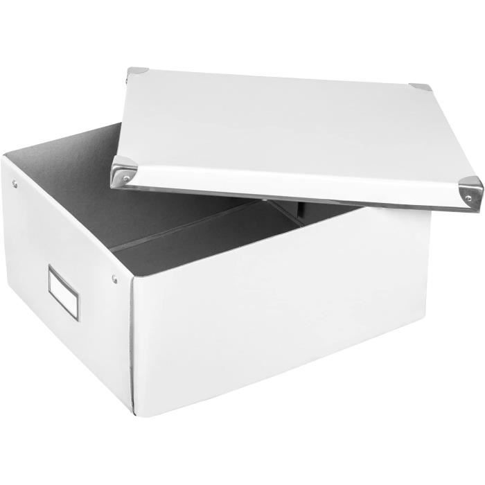 Boîte De Rangement En Carton Rigide Avec Couvercle Renforcé En Métal ...