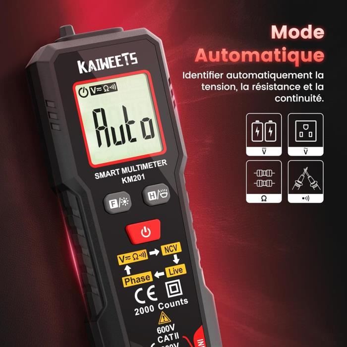 Multimètre Numérique, Multimètre Auto, Mesure Intelligente, Multimètre ...
