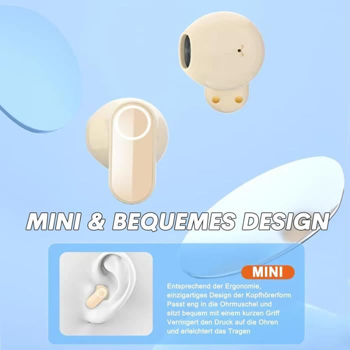 Mini Casque Sans Fil - Écouteurs Intra-Auriculaires - Bluetooth - Pour ...