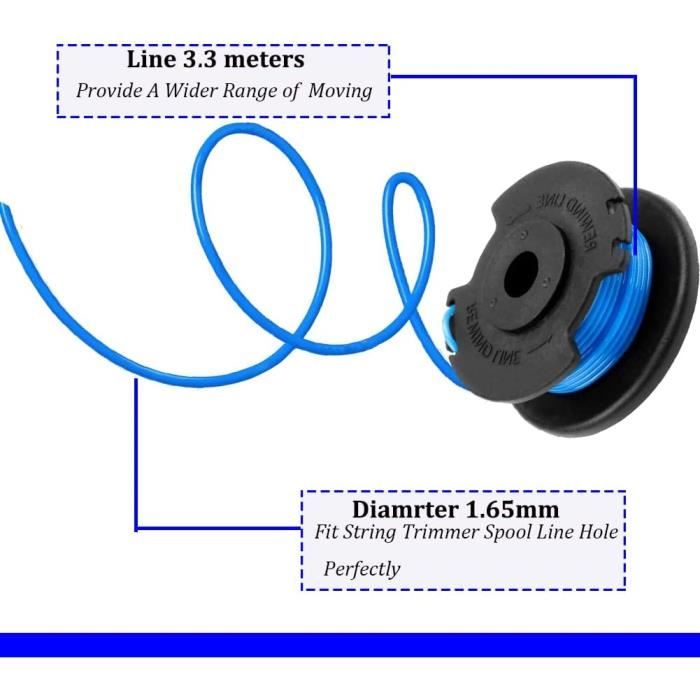 Bobine Fil pour Ryobi One+ RAC124 AC14RL3A OLT1823 1832 RLT1825 1830 18V 24V 40V Pièces de ...