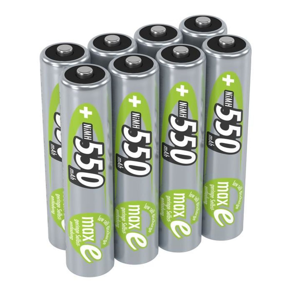Pile ANSMANN AAA 550mAh Micro NiMH 1.2V - 1000x rechargeable (8 pièces ...