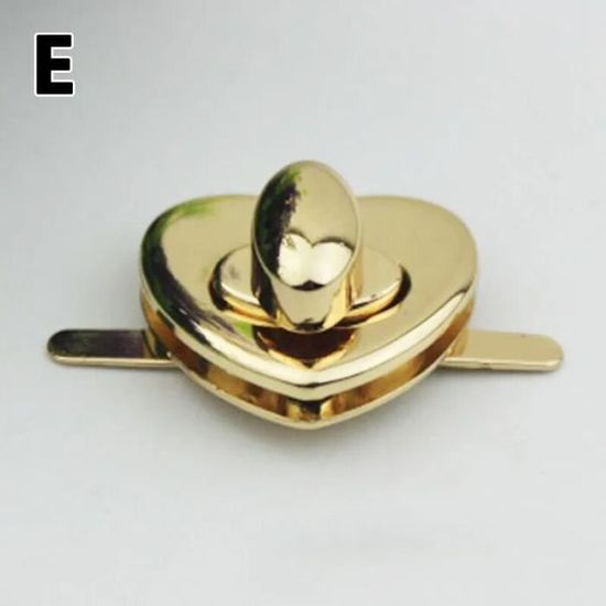 Fermoir en métal en forme de cœur pour sac à main,attaches torsadées ...